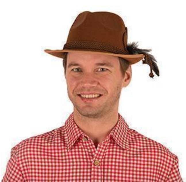 brauner Jägerhut mit Feder Hüte / Mützen / Helme Älplerhüte / Jägerhüte ...